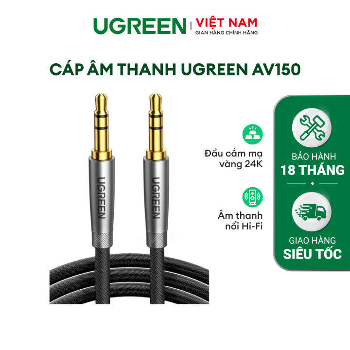 [DUY NHẤT 13.12] Cáp âm thanh UGREEN AV150 | Đầu mạ vàng 24K, truyền ...