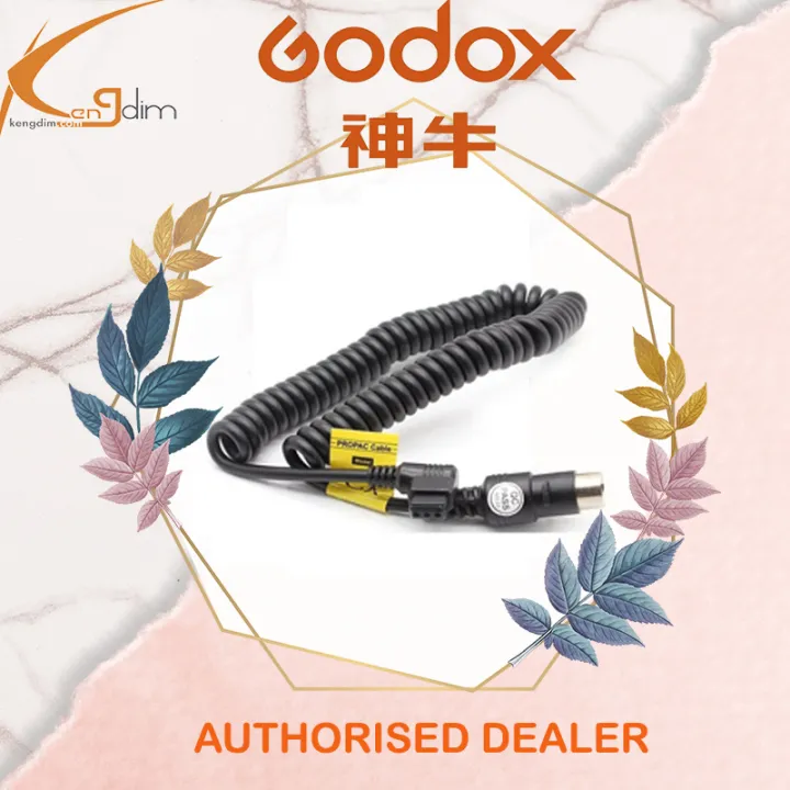 Godox PB-Cx (Canon) Coiled Power Cable for PB960/PB820 Portable Flash ...