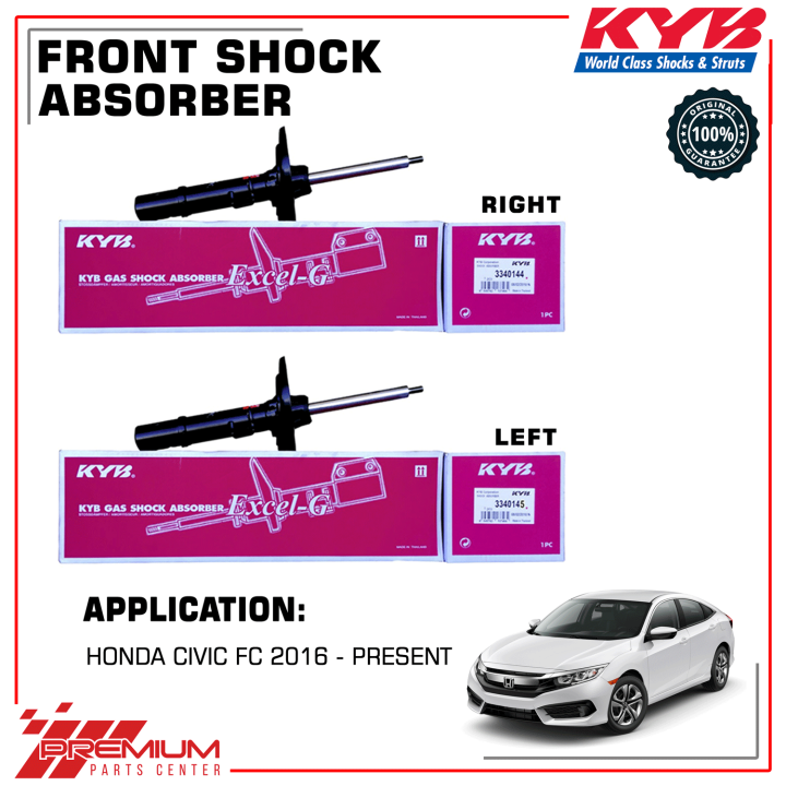 KYB Excel G Set of 2 Front Gas Shock Absorber for Honda Civic FC 2016 - 2019 KAYABA 3340144 / ...