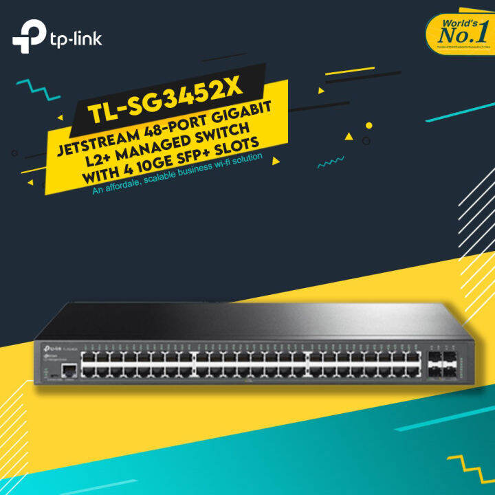 tp-link TL-SG3452X JetStream 48-Port Gigabit L2+ Managed Switch with 4 ...