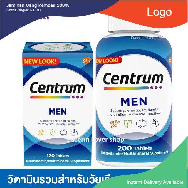 Centrum Men Complete Multivitamin & Multi-mineral Supplement 200 Tablet ...