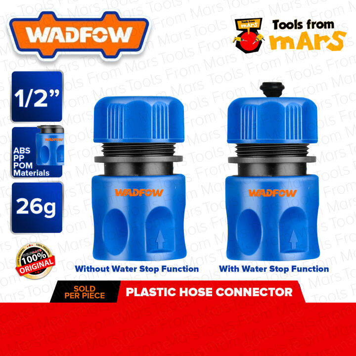 WADFOW Plastic Hose Connector 1/2" Inch Quick Connector With Water Stop ...
