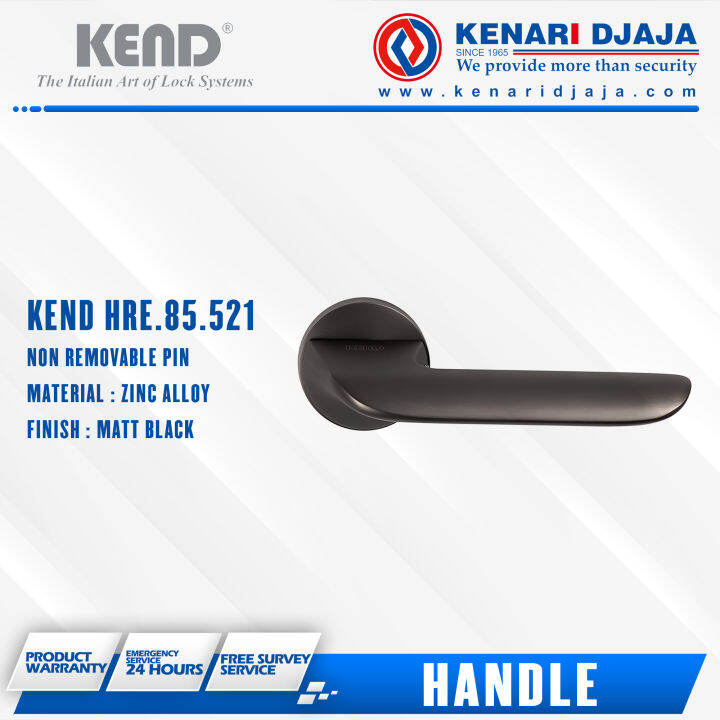 Gagang Pintu | Handle Pintu KEND HRE.85.521 MATT BLACK | Lazada Indonesia