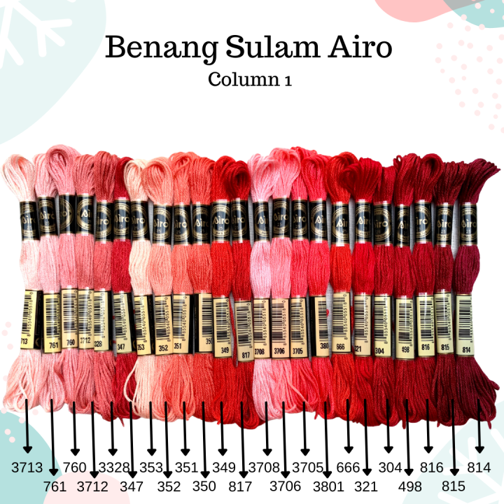 AIRO - Benang Sulam Airo (Kode DMC) Column 1 | Lazada Indonesia