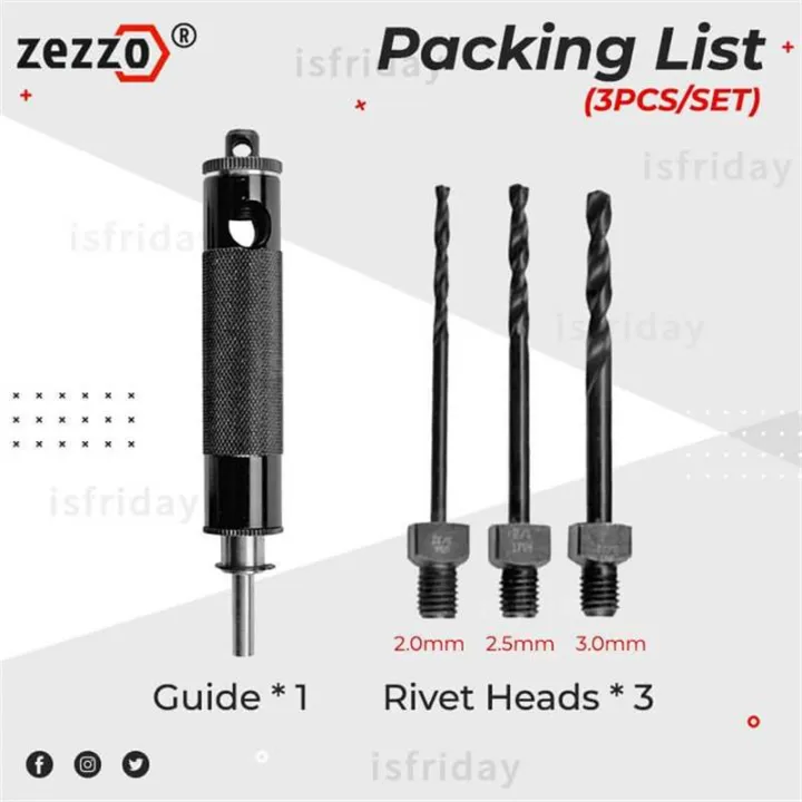 Zezzo® Automatic Riveting Tools Set 14" Shank Electric Rivet Head Set For Rivet Nut Tool ...