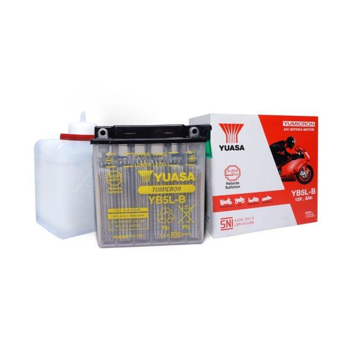Aki yuasa type YB5L-B original produk yuasa | Lazada Indonesia