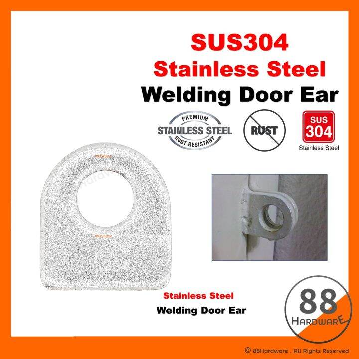 【SUS304】6mm (1/4") stainless steel welding door ear / telinga welding ...