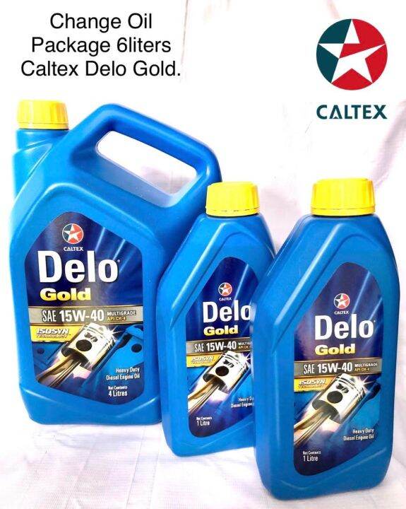 CALTEX ENGINE OIL DELO GOLD SAE 15W-40 6LITERS FOR DIESEL ENGINE ...