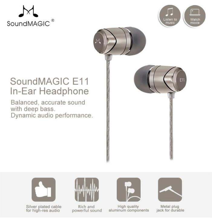 Soundmagic E11 หูฟังในตำนานรุ่นพัฒนาต่อยอดจาก E10 ประกันศูนย์ไทย | Lazada.co.th