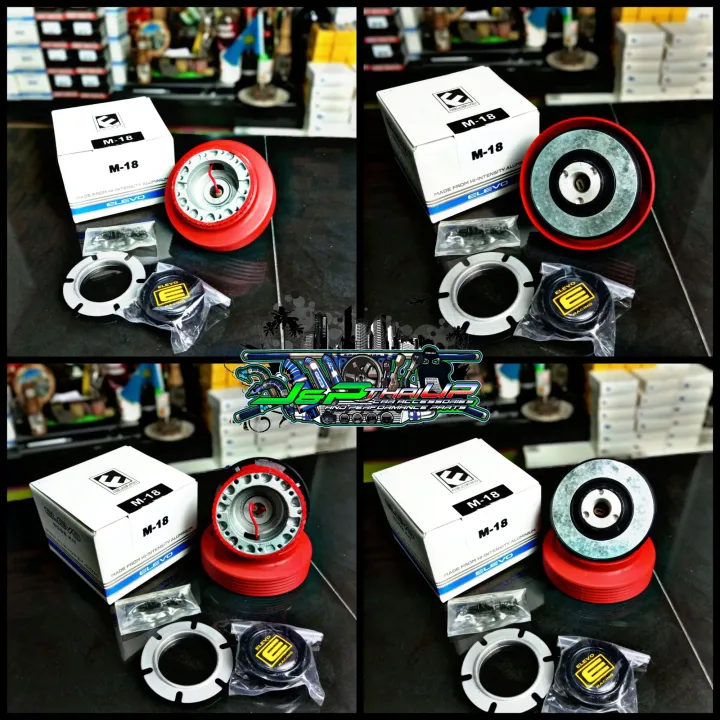 Elevo Red Edition M-18 Mitsubishi Boss kit Steering Wheel Hub Adaptor ...