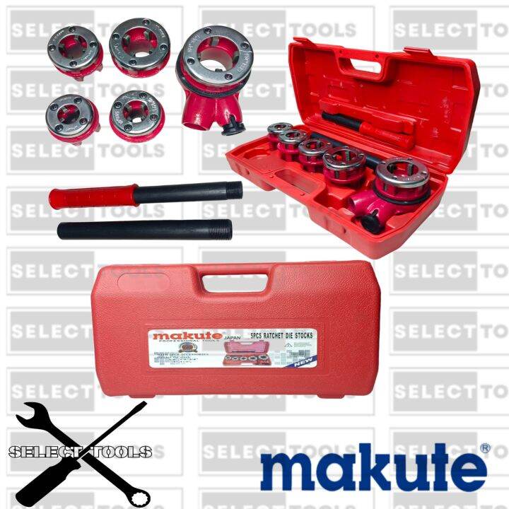 MAKUTE JAPAN 5 PCS RATCHET DIE STOCKS / PIPE THREADER | Lazada PH