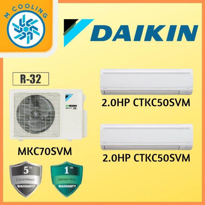 DAIKIN MULTI-SPLIT AIR COND INVERTER [OUTDOOR MKC70SVM 3.0HP] + [INDOOR ...