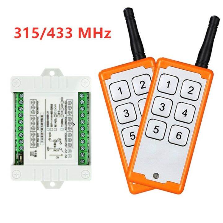 1000M DC 12/24V Relay Remote Switch Wireless RF Remote Control Switch 6 ...