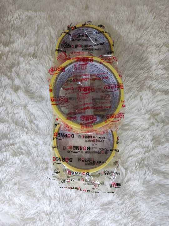 Isolasi Masking Tape Kuning BORNEO 7m | Lazada Indonesia