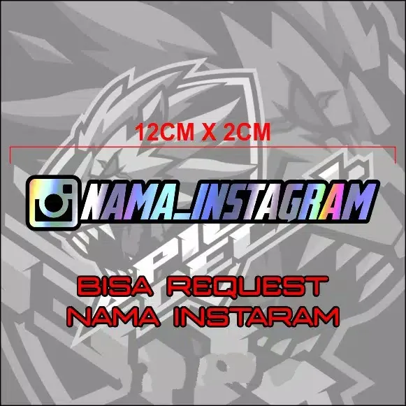 STICKER" VIRAL_STICKER NAMA IG SOSMED HOLOGRAM(BISA RIQUES NAMA ...