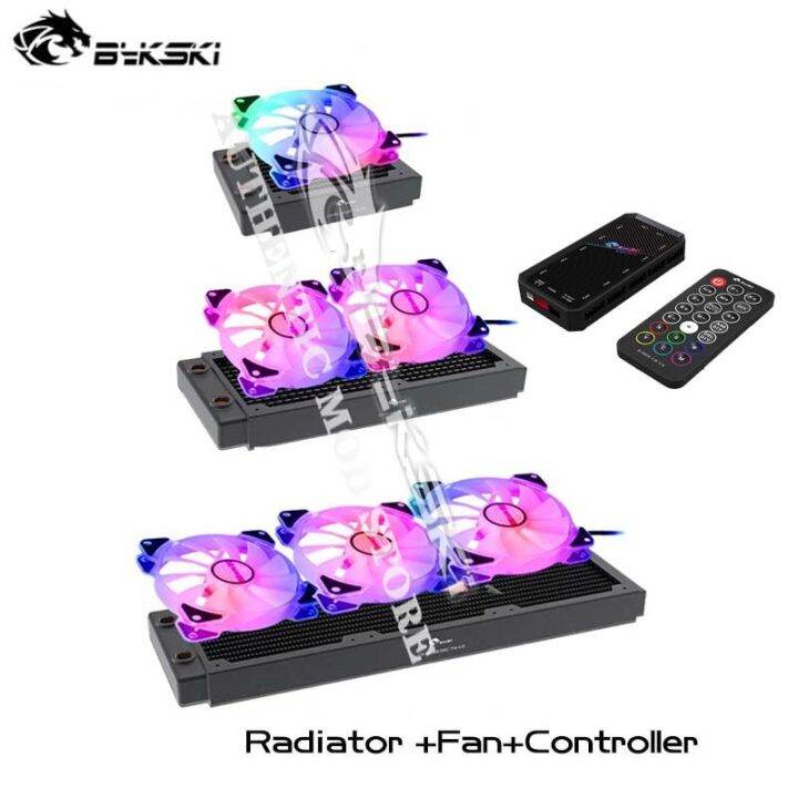 Bykski PC Water Cooling Kit Radiator+Fan+Controller Combo,30mm Thick ...