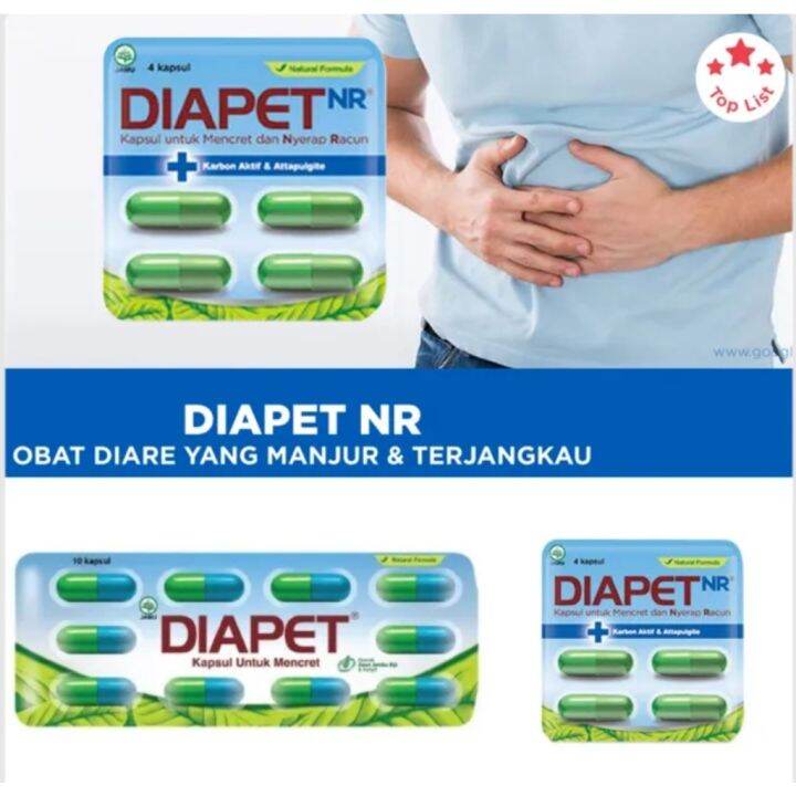 Diapet Kapsul Pereda Diare / Mencret Strip -BPOM/ORIGINAL | Lazada Indonesia