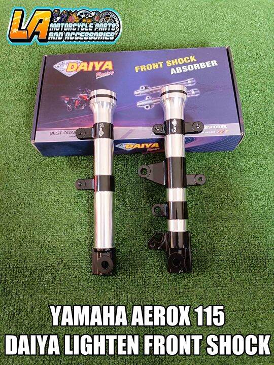 LIGHTEN FRONT SHOCK DAIYA YAMAHA AEROX 155 VERSION 1 / VERSION 2 BLACK ...