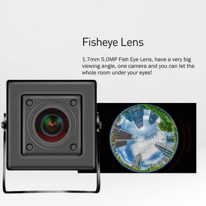 5MP Mini Fisheye Type IP Camera H.265 POE HD Indoor Security ONVIF P2P ...