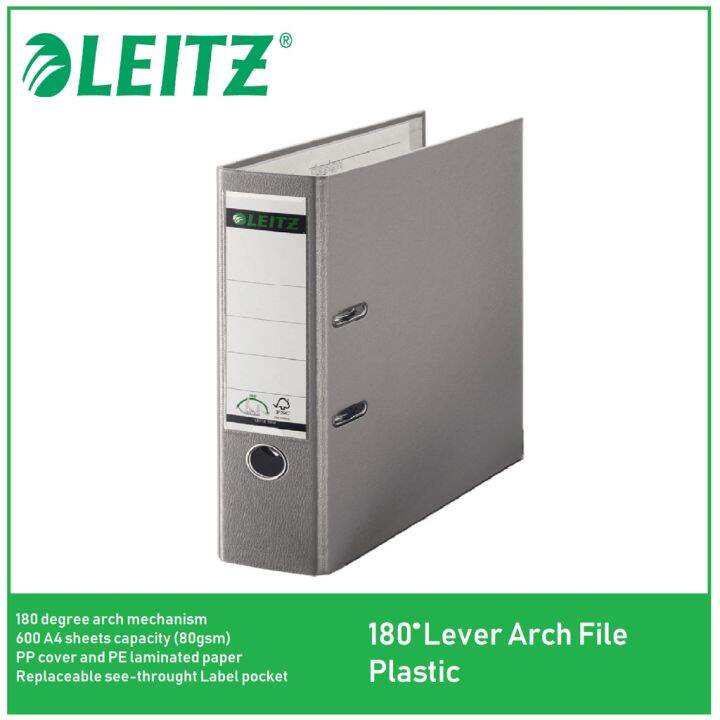 Leitz 1010 Plastic Lever Arch File 80mm Spine A4 - MADE IN EUROPE ...