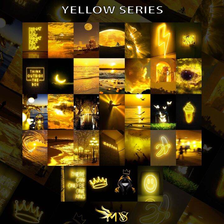 POSTER DINGDING AESTHETIC / POSTER WARNA KUNING/ YELLOW / POSTER MURAH ...