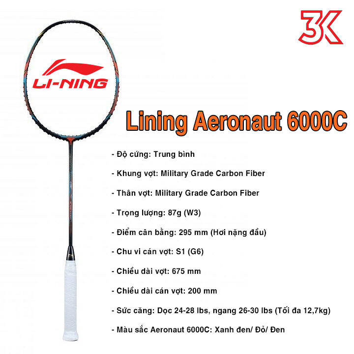 Vợt cầu lông Lining Aeronaut 6000C 1 Khung vợt 1 Túi [Chính hãng] [Ảnh ...