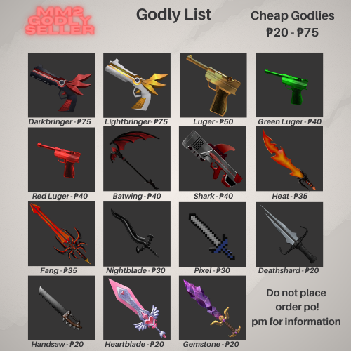 MM2 High Tier Cheap Godlies | Lazada PH