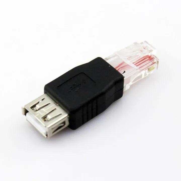 USB 2.0 Female to Male RJ45 Connector Adapter Converter LAN AF Network ...