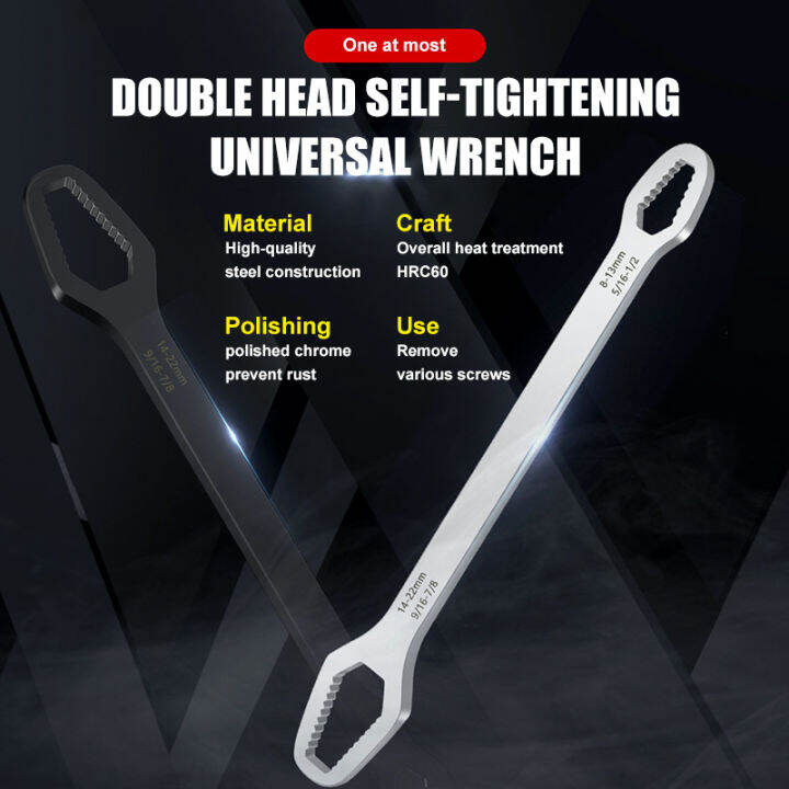 15 in 1 Universal Wrench Multifunctional Ratchet Wrench Double-Head ...
