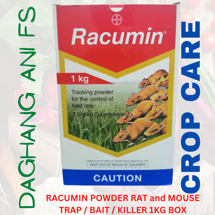 RACUMIN POWDER RAT and MOUSE TRAP / BAIT / KILLER 1KG BOX | Lazada PH