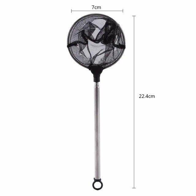 Aquarium Fishing Net Tool Fish Shrimp Net Retractable Stainless Steel ...