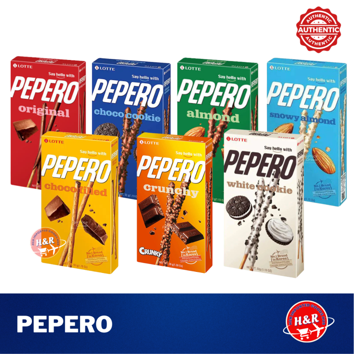 LOTTE PEPERO Original 47G/ Choco Cookie 32g/ Almond 32g/ Chocofilled ...