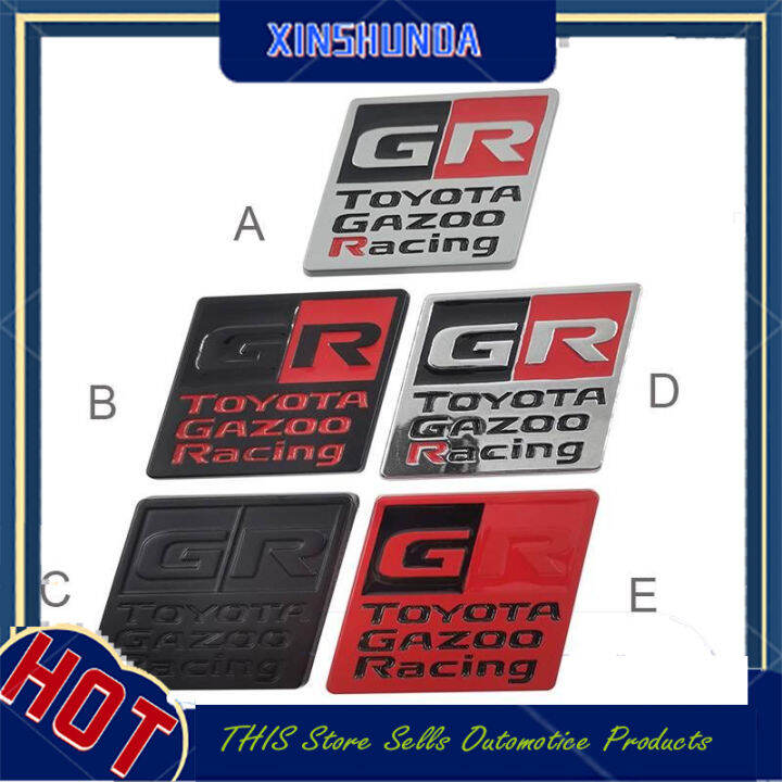 XSD 1 X Metal GR TOYOTA GAZOO Racing Logo Car Auto Rear Trunk Emblem ...