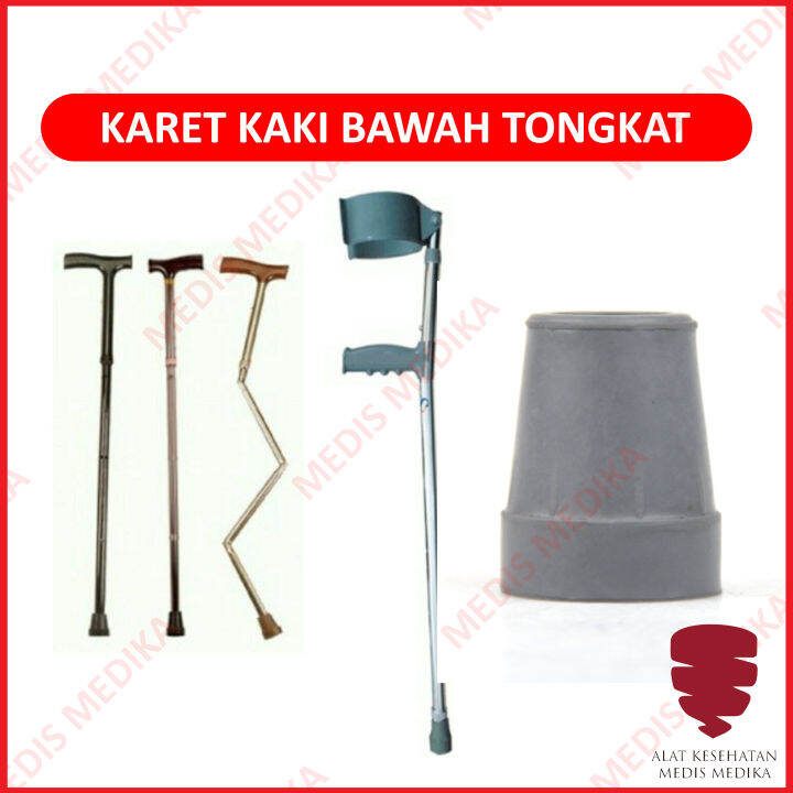 Karet Kaki Bawah Tongkat Lurus Lipat Elbow Alat Bantu Jalan | Lazada ...