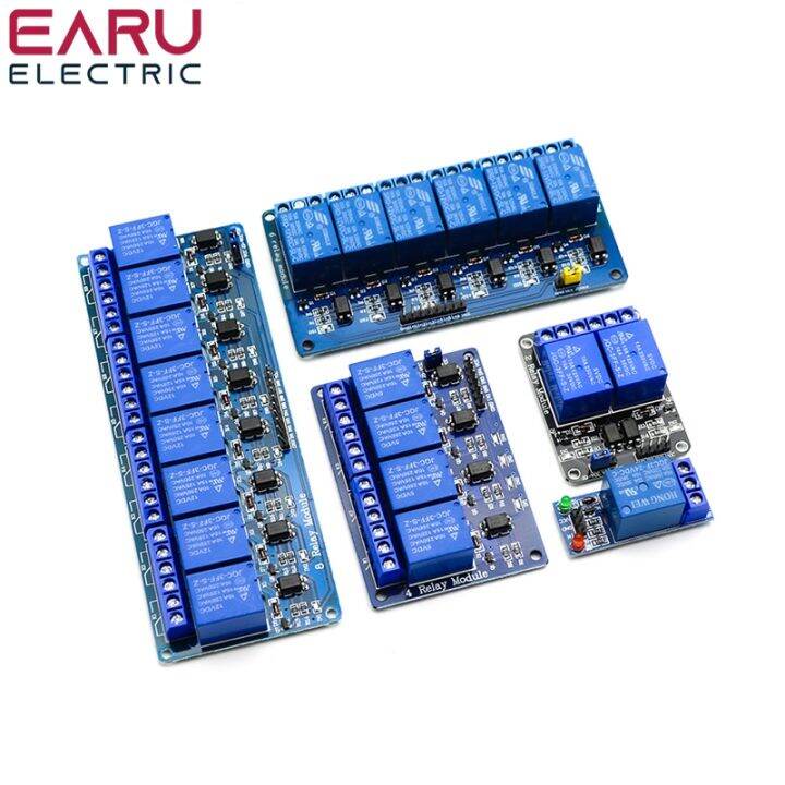 5V 12V 24V Relay Module With Optocoupler Relay Output 1 2 4 6 8 16Way ...