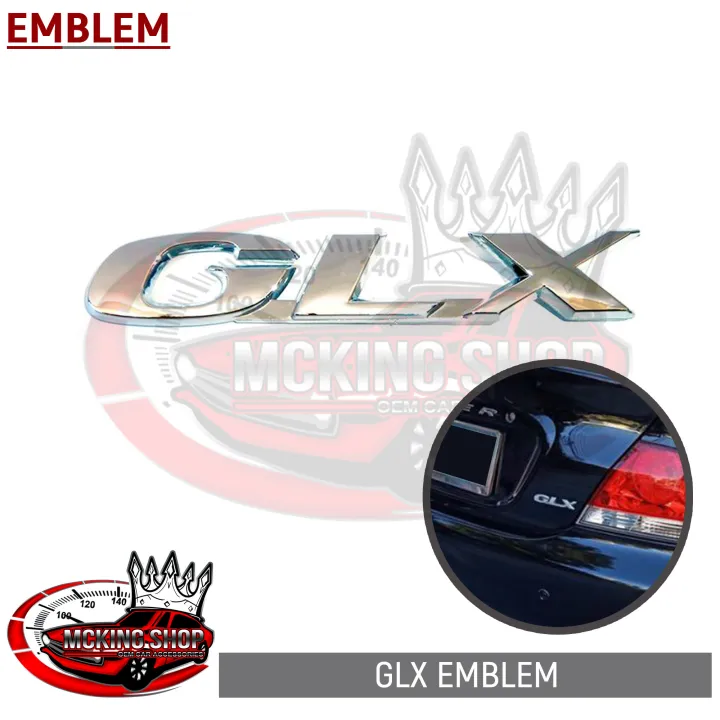 GLX Logo Rear Trunk Badge Emblem for Mitsubishi Cars (Chrome) | Lazada PH