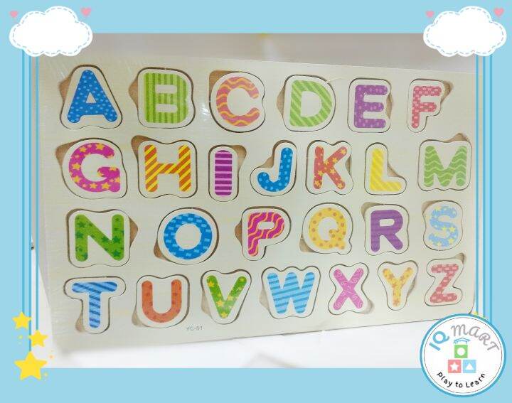 IQ Mart ABC 123 Wooden Puzzle 【Teka-Teki Kayu Abjad Nombor】Early ...