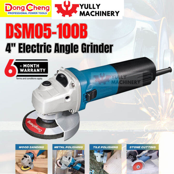 Dongcheng DSM05-100B (S1M-FF05-100B) 4" Electric Angle Grinder Cutting ...