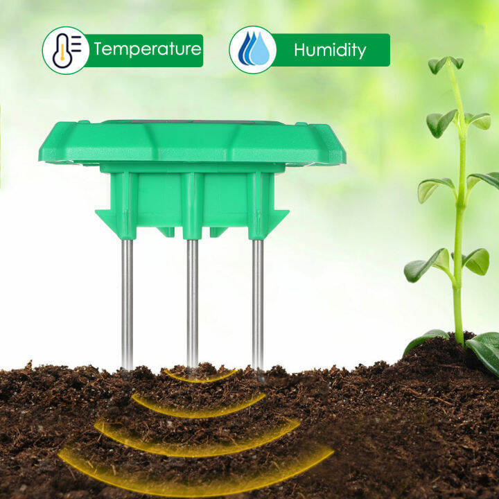 Smart Sensor BT App Control Soil Temperature Moisture Sensor Meter Irrigation Soil Thermometer ...