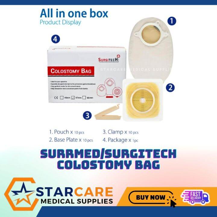 COLOSTOMY BAG SET 45mm/57mm/60mm/70mm | Lazada PH