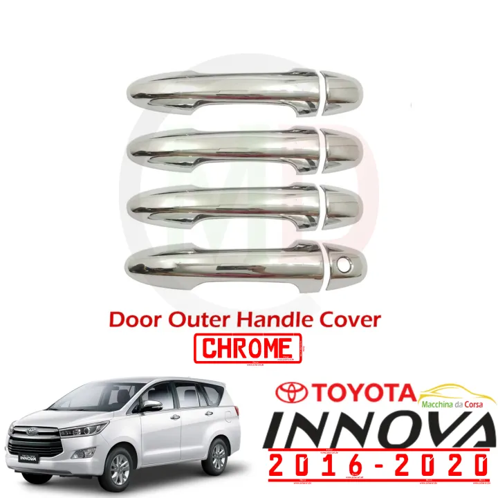 Toyota Innova 2016-2020 Door Outer Handle Cover (Chrome Coated) | Lazada PH