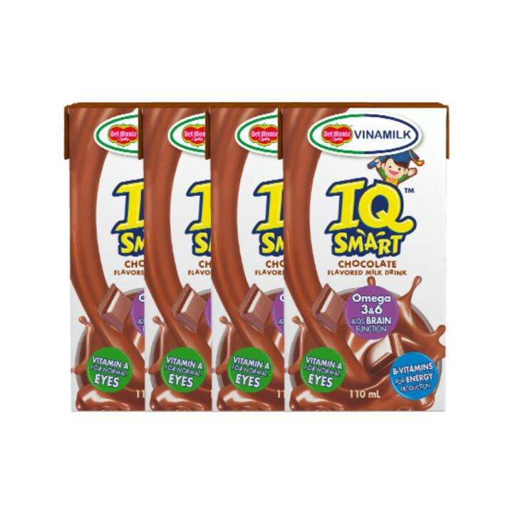 Del Monte Vinamilk IQ Smart Chocolate Flavored Milk Drink 180ml - Pack ...