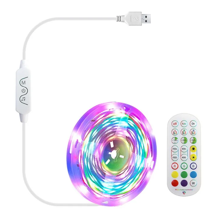 LED Strip Light USB 5V Music Sound Control Led Symphony Bluetooth APP ...