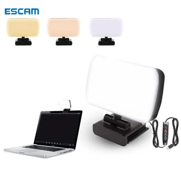 ESCAM Ring Light for Laptop PC Phone JSK-B1 Computer Laptop Clamp Lamp ...