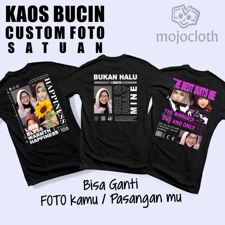 Kaos Bucin Viral - Kaos Bucin Aesthetic Custom Foto Pasanganmu - Kaos ...