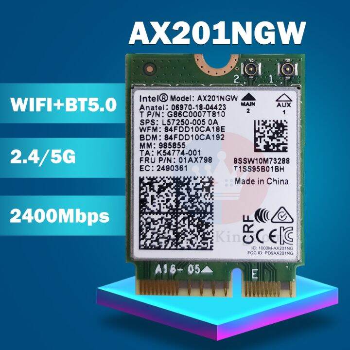 2.4Gbps Wifi 6 thẻ dùng cho Intel không dây ax201 ax201ngw cnvio 2 ...