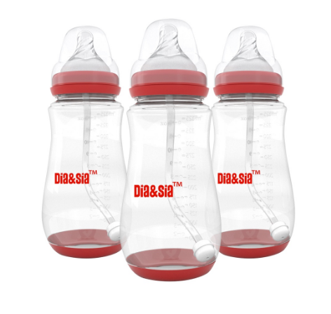DIA&SIA 330ml baby bottle colour changing temperature sensing feeding ...