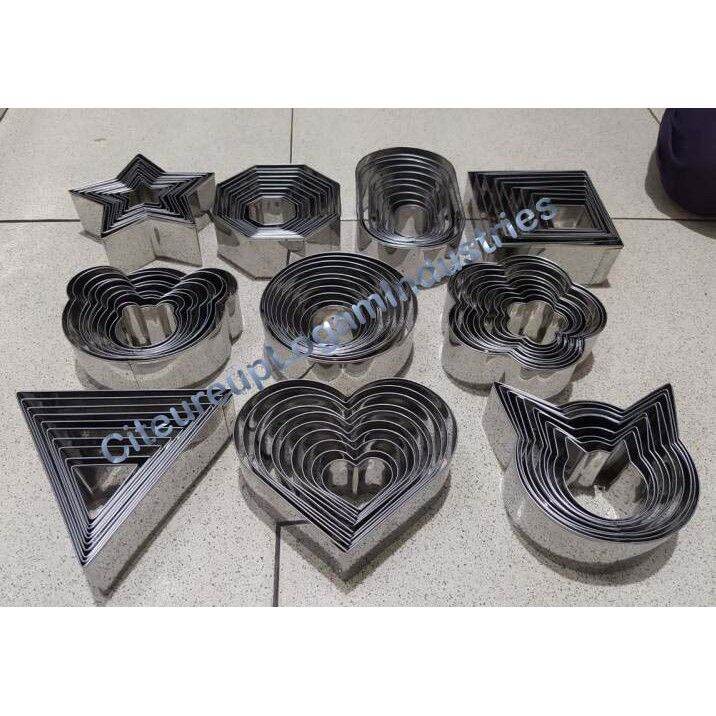 Ring Cutter Motif Bulat / Kotak / Bintang / Sakura / Hati / Segitiga ...