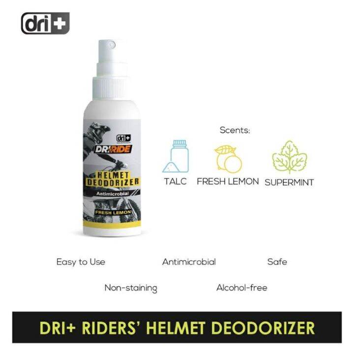 ♪Dri+ Helmet Spray Deodorizer Antimicrobial 100ml | Lazada PH