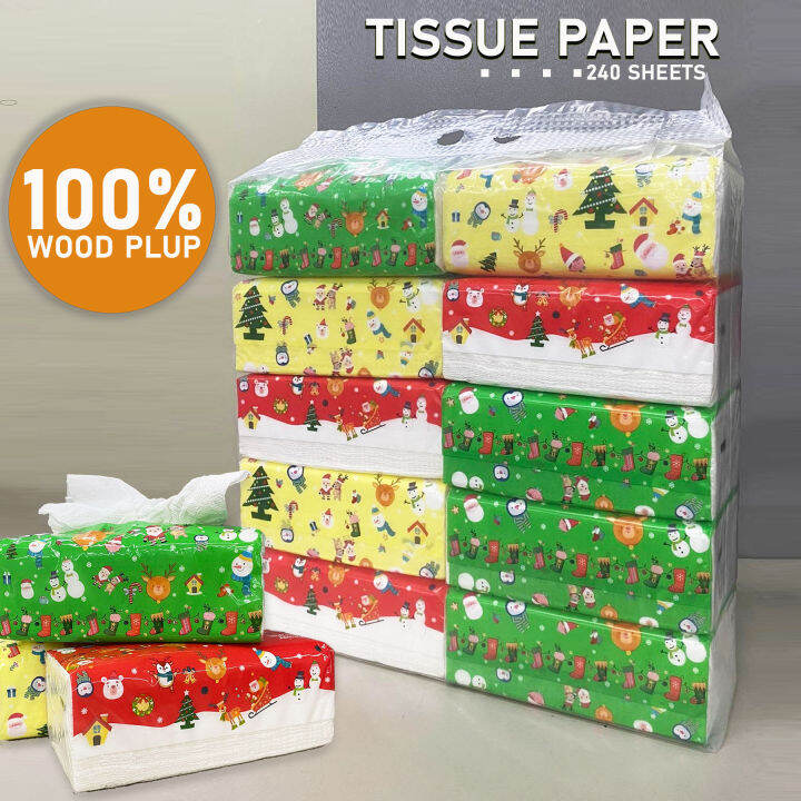 Kaisa Villa FT-00528 10PCS/Pack 100% Wood Plup Disposable Facial Tissue ...